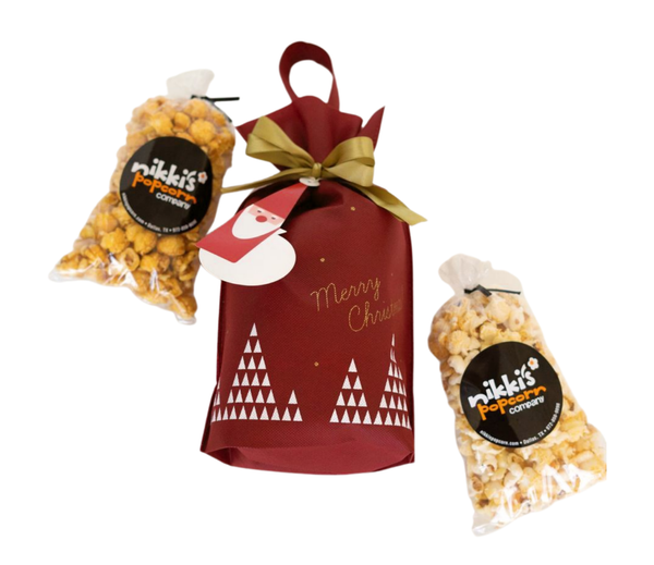 Merry Christmas Popcorn 2 Pack Gift Bag - Nikki's Popcorn - Dallas, TX ...